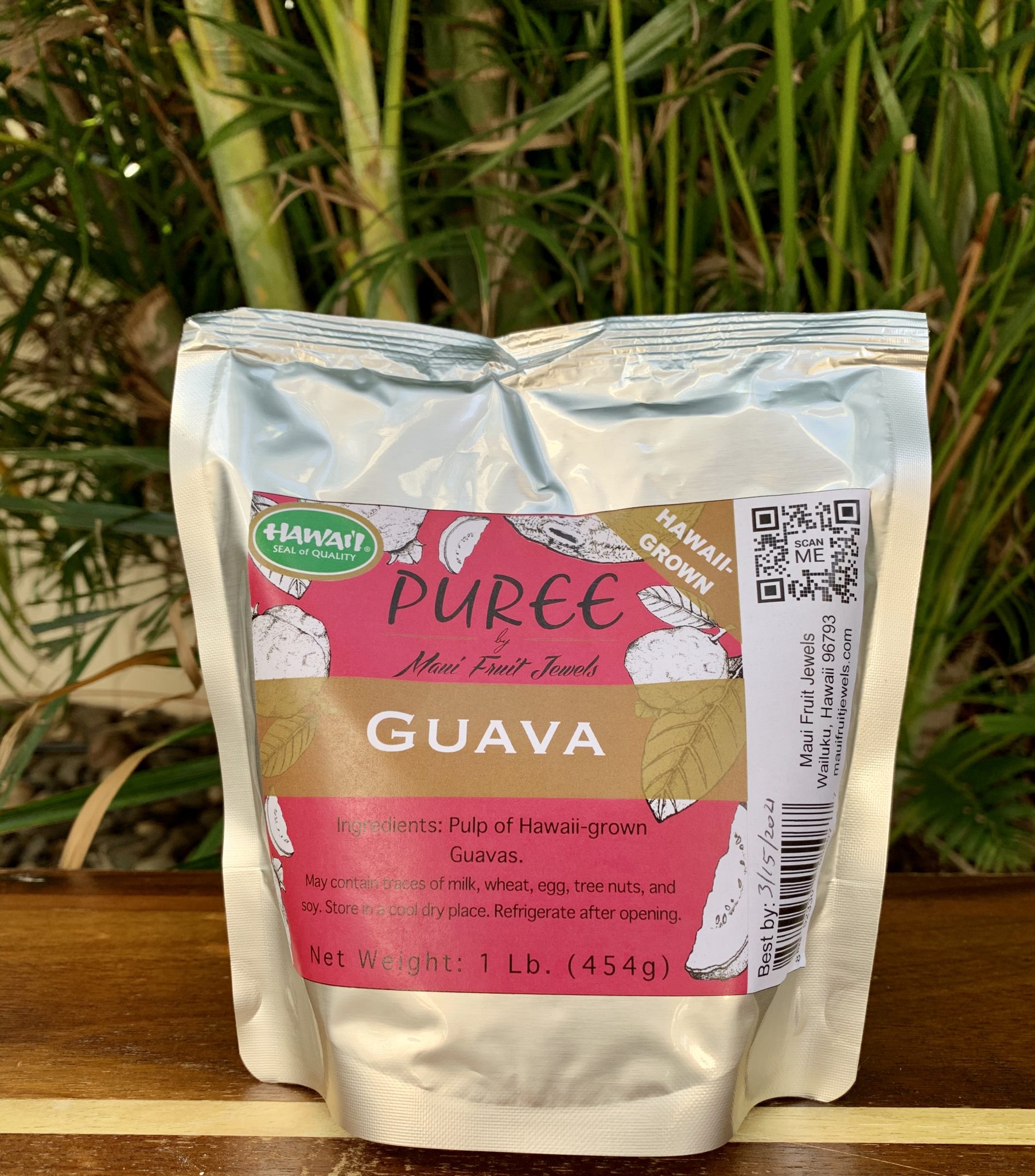Guava Puree - 1 Lb - Tutu's Pantry