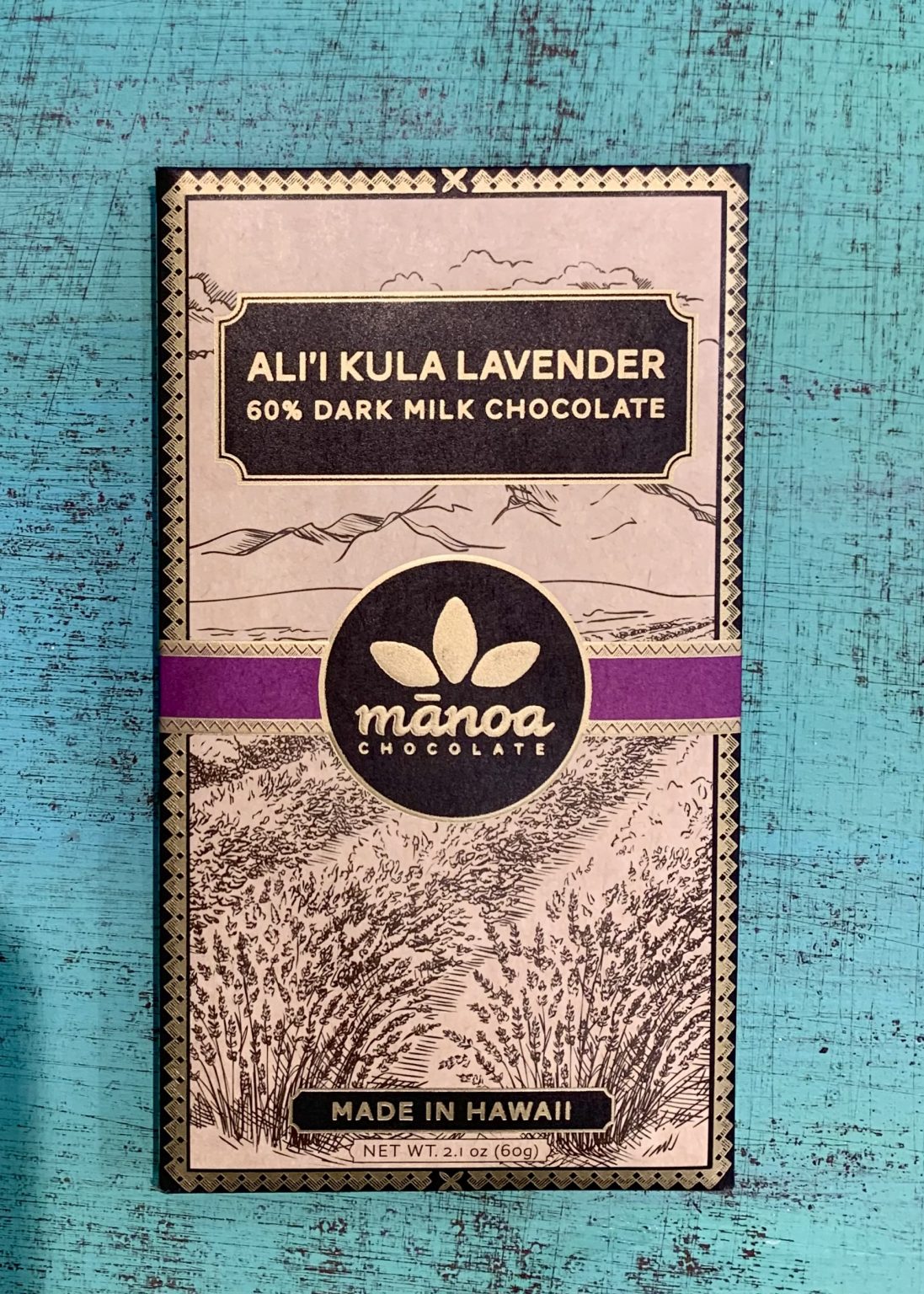Ali'i Kula Lavender Manoa Chocolate - 60% Dark Milk Chocolate - Tutu's ...