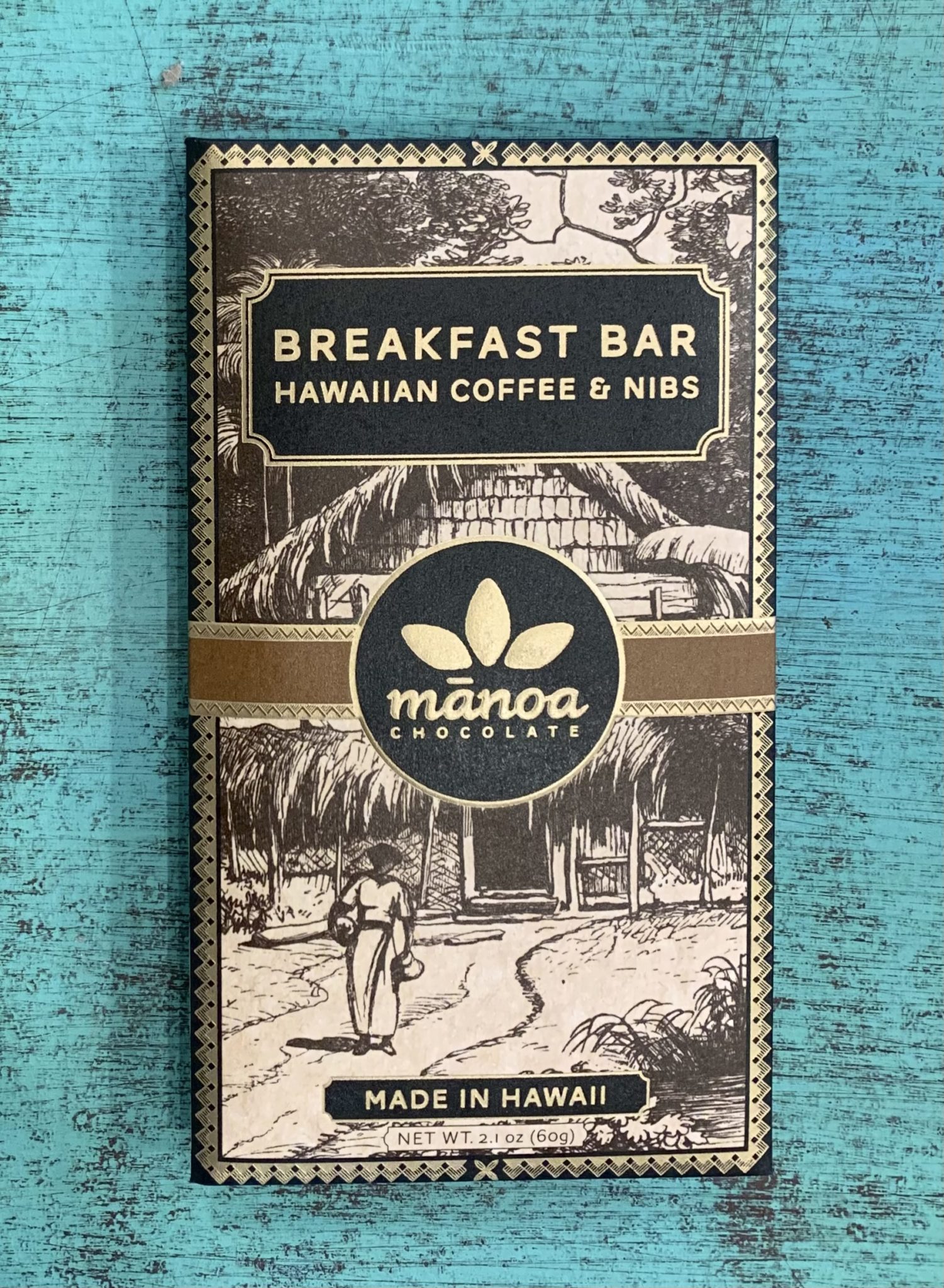 Breakfast Bar Manoa Chocolate Hawaiian Coffee & Nibs - Tutu's Pantry